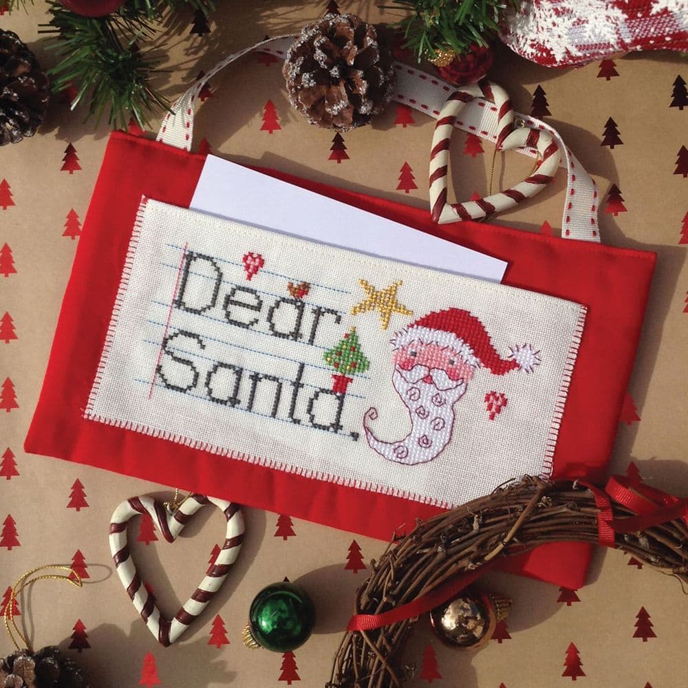 Dear Santa Letter Hanging printed cross stitch chart by Nia Cross Stitch