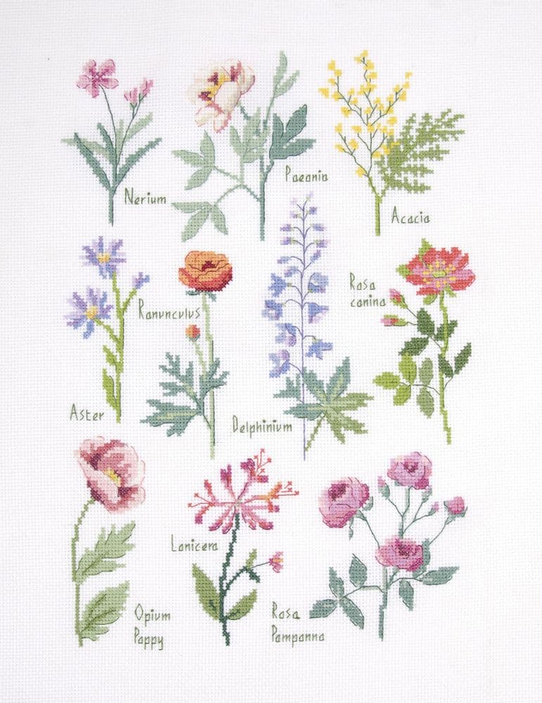 DMC Botanical Sampler cross stitch kit