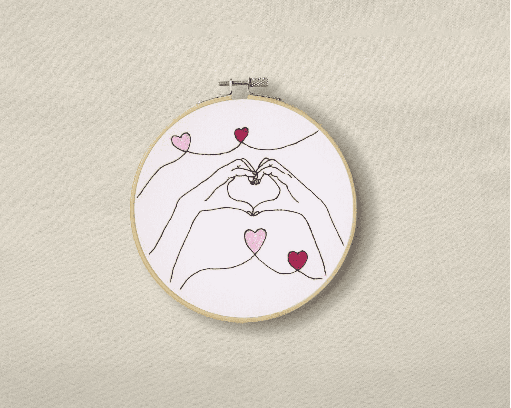 DMC Heart Hands embroidery kit