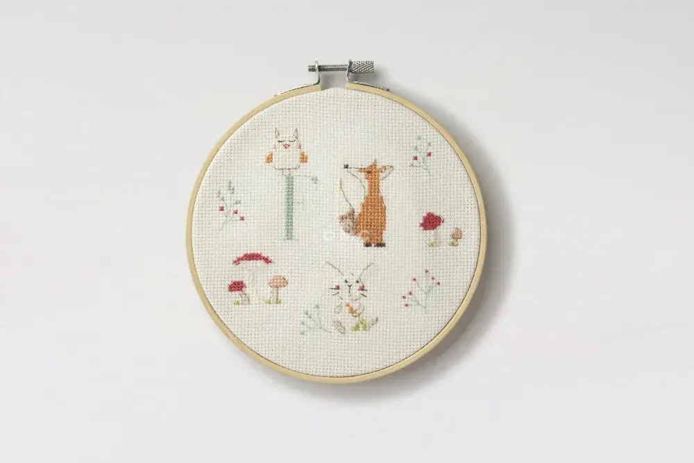 DMC Woodland Friends Monogram Cross Stitch Kit