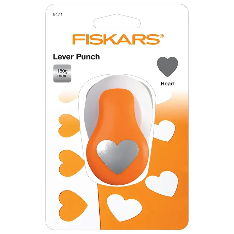 Fiskars Lever Punch Heart Medium
