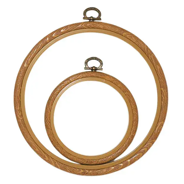 Frame Plastic 10cm Diameter Natural by Vervaco