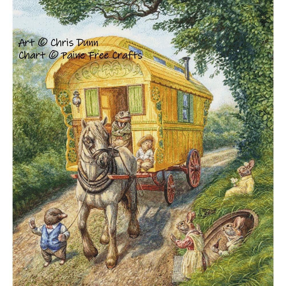 Gipsy Caravan on the Open Road by Paine Free Crafts printed cross ...