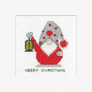 Gonk - Christmas Lantern Card cross stitch kit