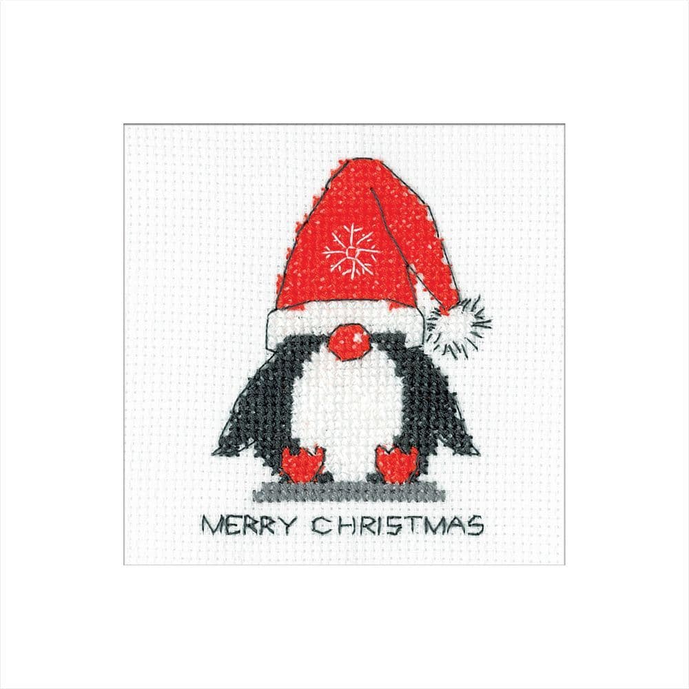 Gonk - Christmas Penguin Santa cross stitch kit
