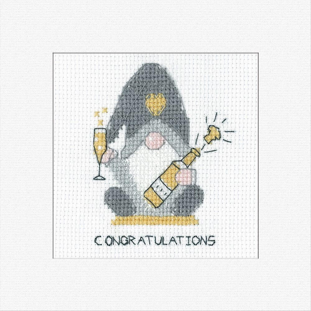Gonk - Congratulations Card cross stitch kit