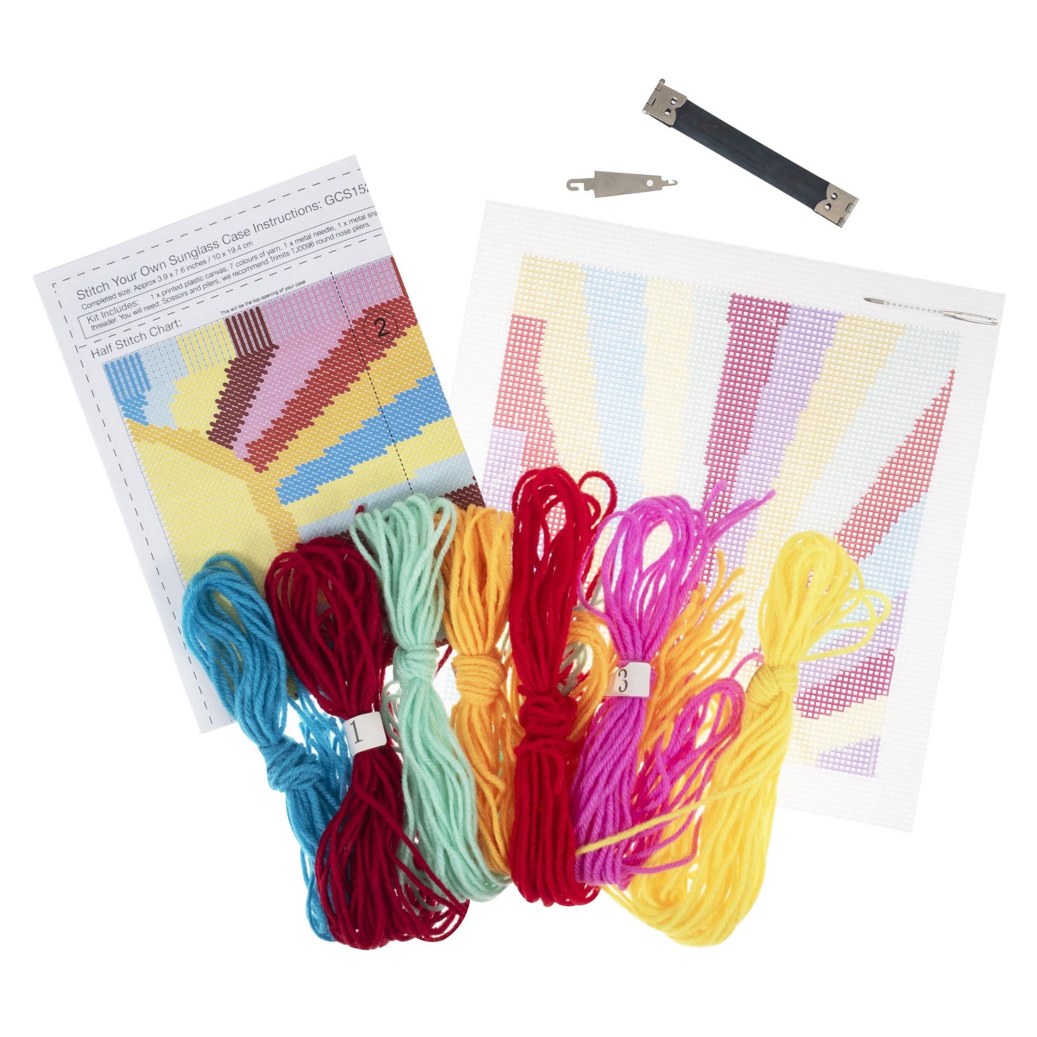 Half Stitch / Tapestry Kit Stitch Your Own Glasses Case Sunshine