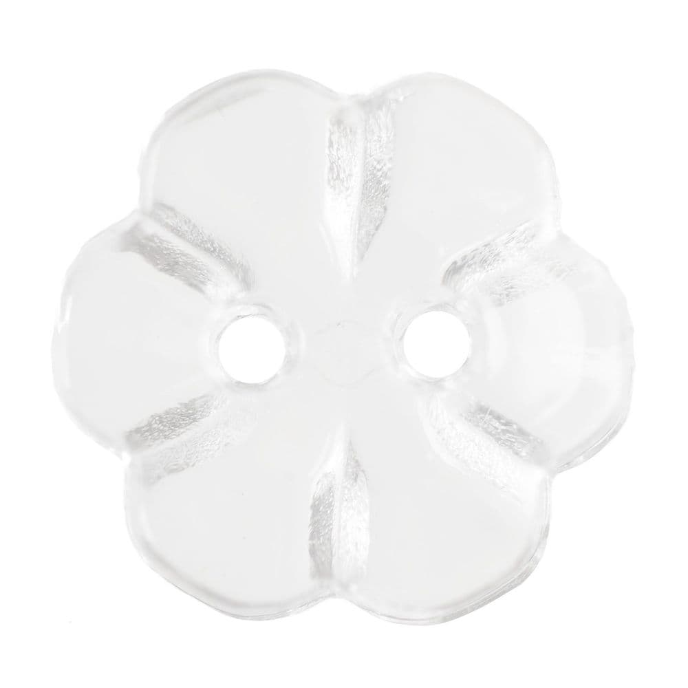 Hemline Flower Shape Clear Buttons