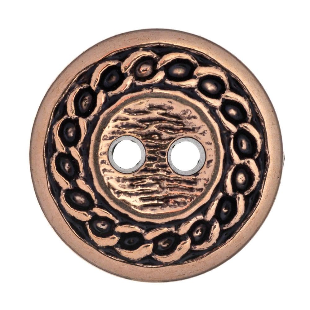 Hemline Round Chain Edge Silver Buttons