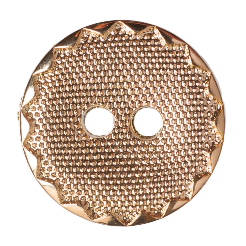 Hemline Round Crimp Edge Gold Buttons