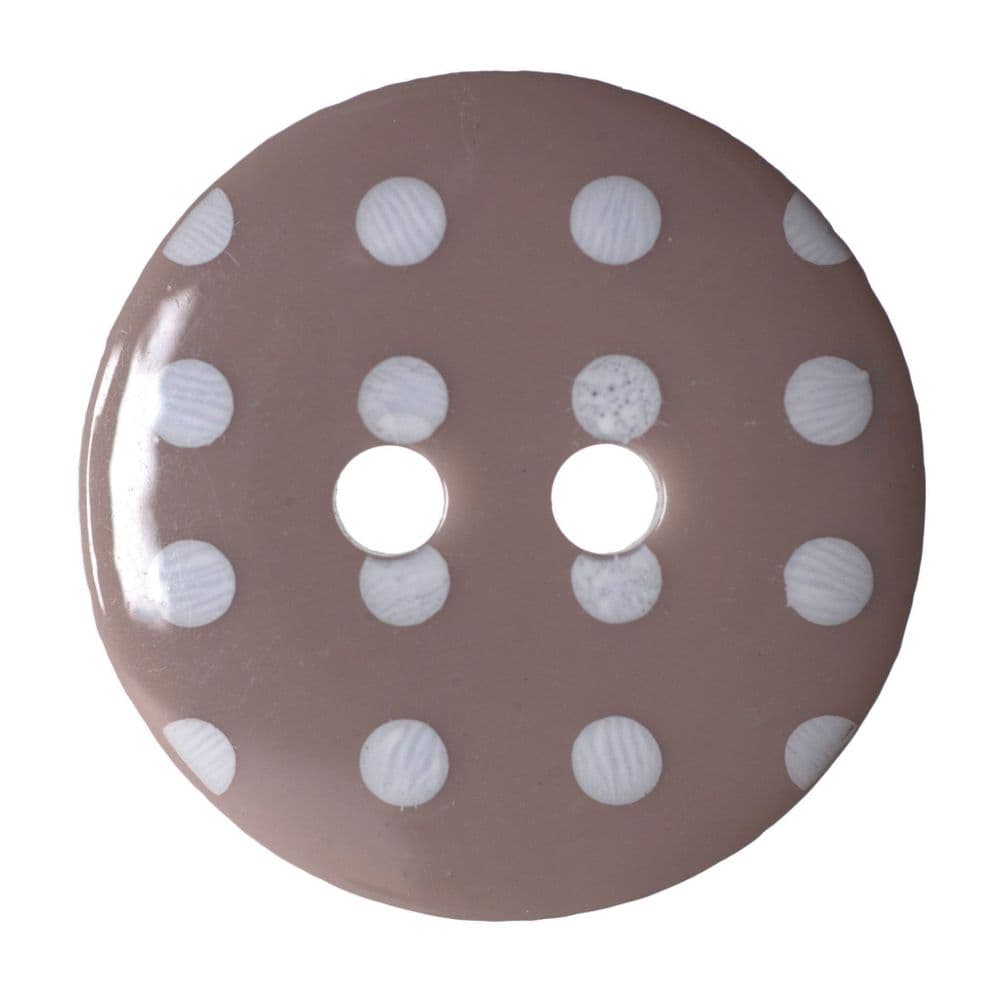 Hemline Round Grey with White Spots Buttons