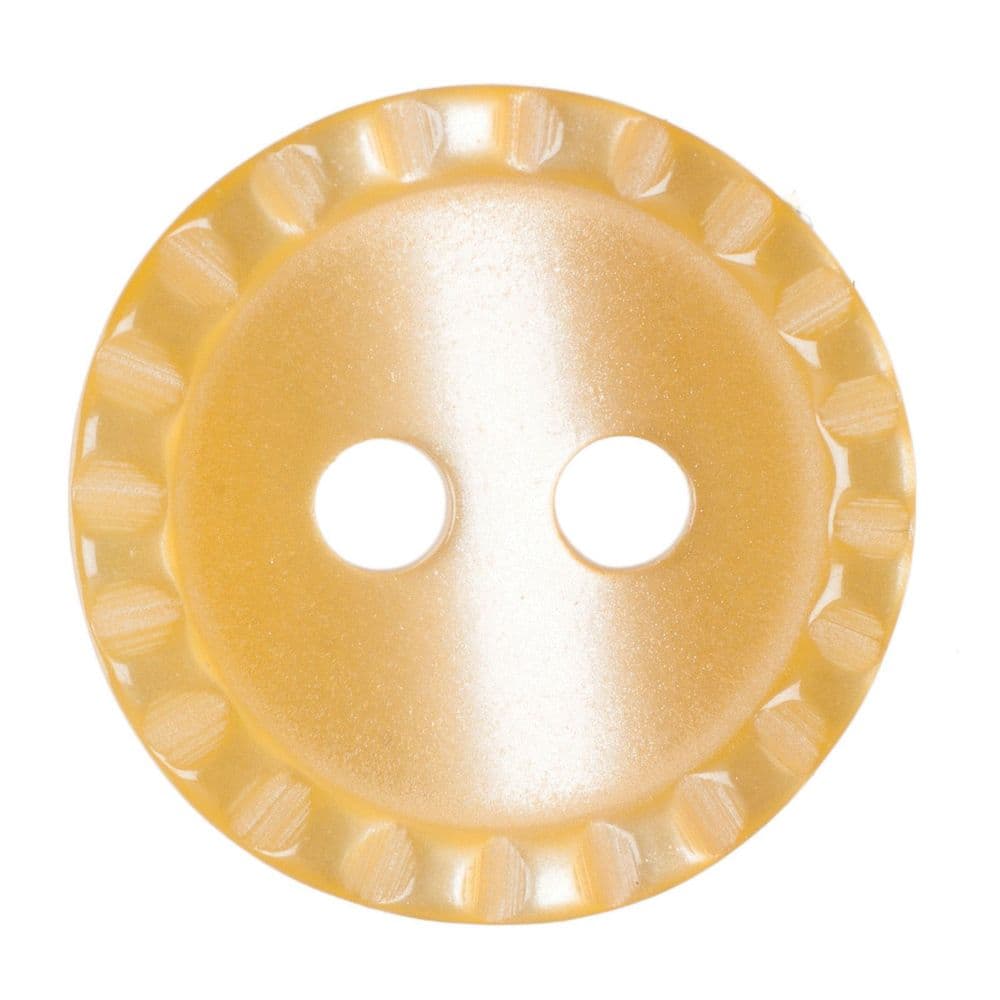 Hemline Round Orange Crimp Edge Buttons
