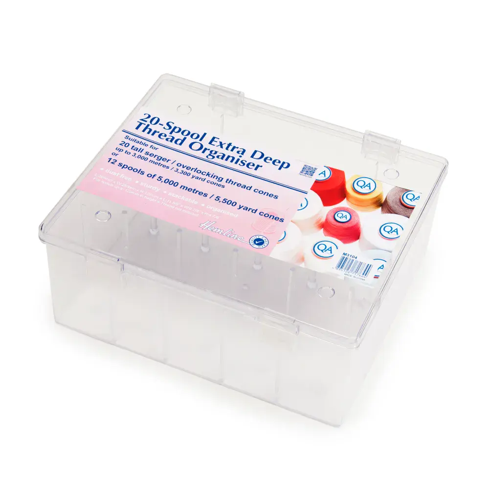 Hemline Thread Organiser Extra Deep Clear 20 Spool