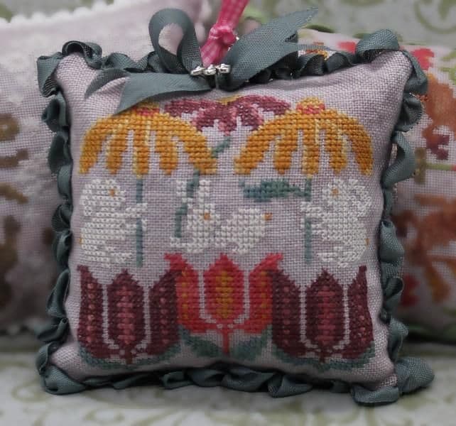 Ink Circles Rabbit Rabbit - March printed cross stitch chart