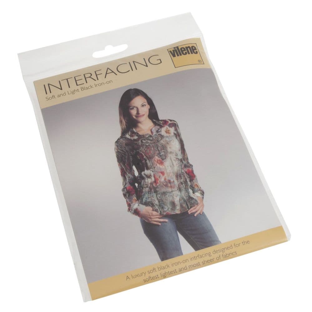 Interfacing Superlight Iron-on 90 x 50cm Black