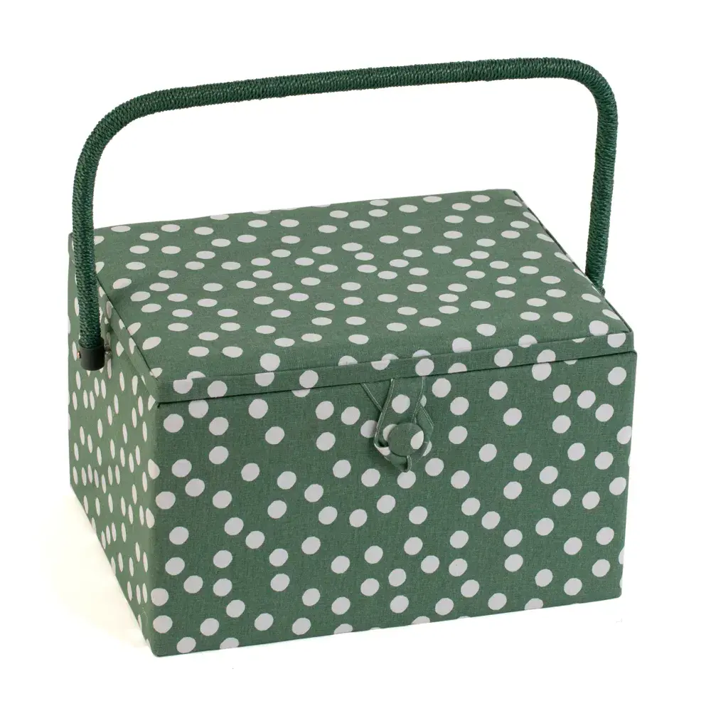 Khaki Spot Large Sewing Box
