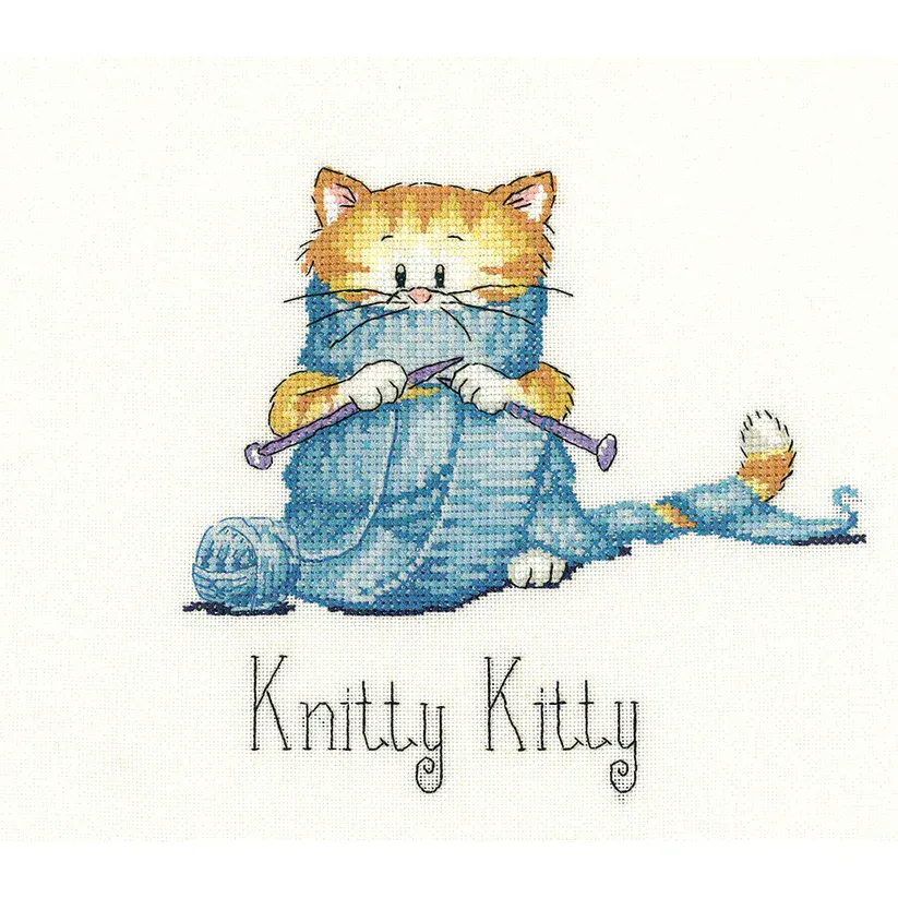 Knitty Kitty cross stitch chart - Peter Underhill
