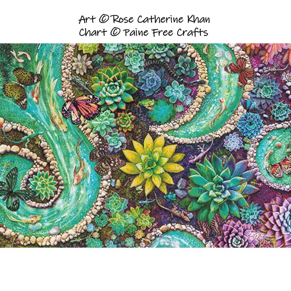 Little Lizard Garden by Paine Free Crafts printed cross stitch chart