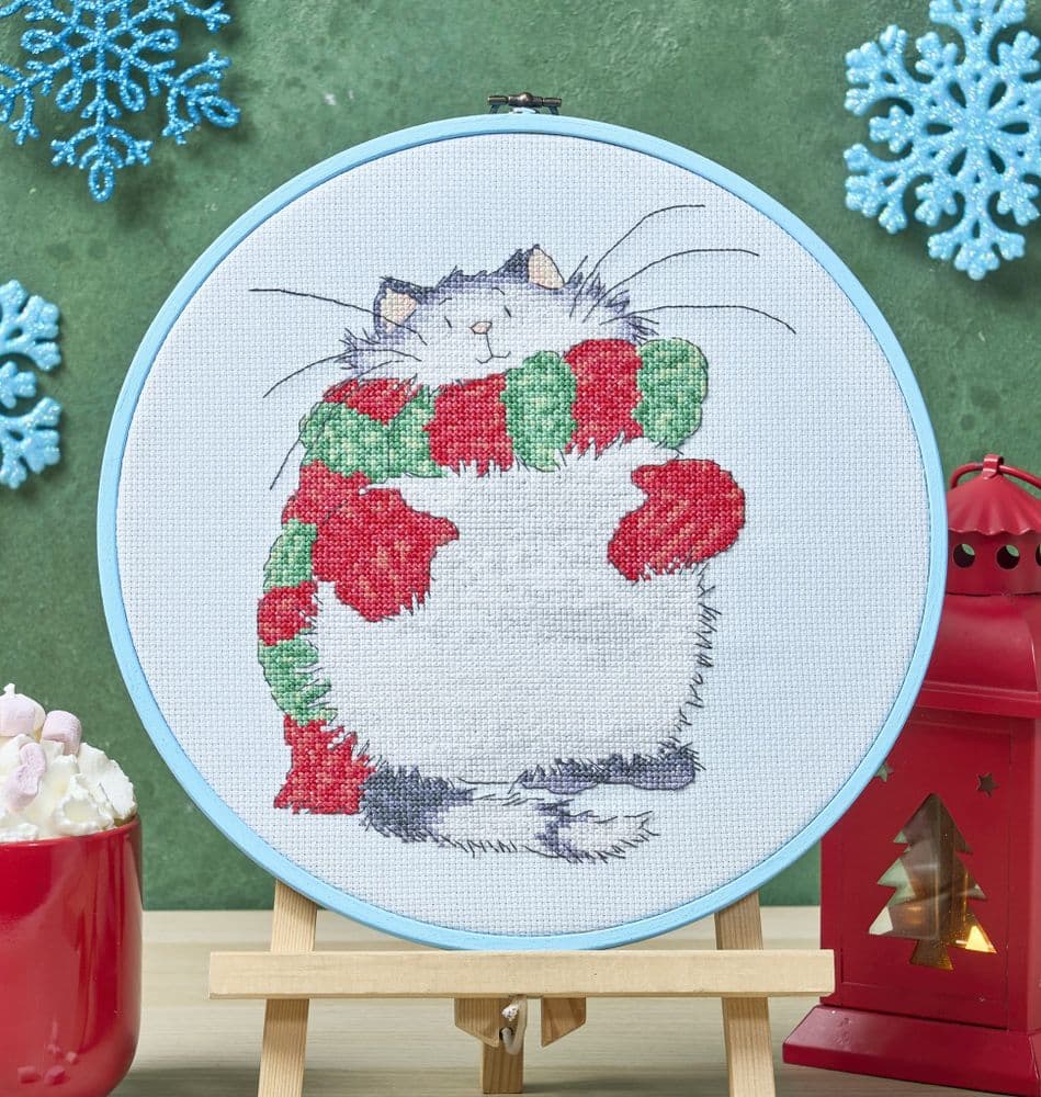 Margaret Sherry Winter Cat WOXS Issue 366 project pack