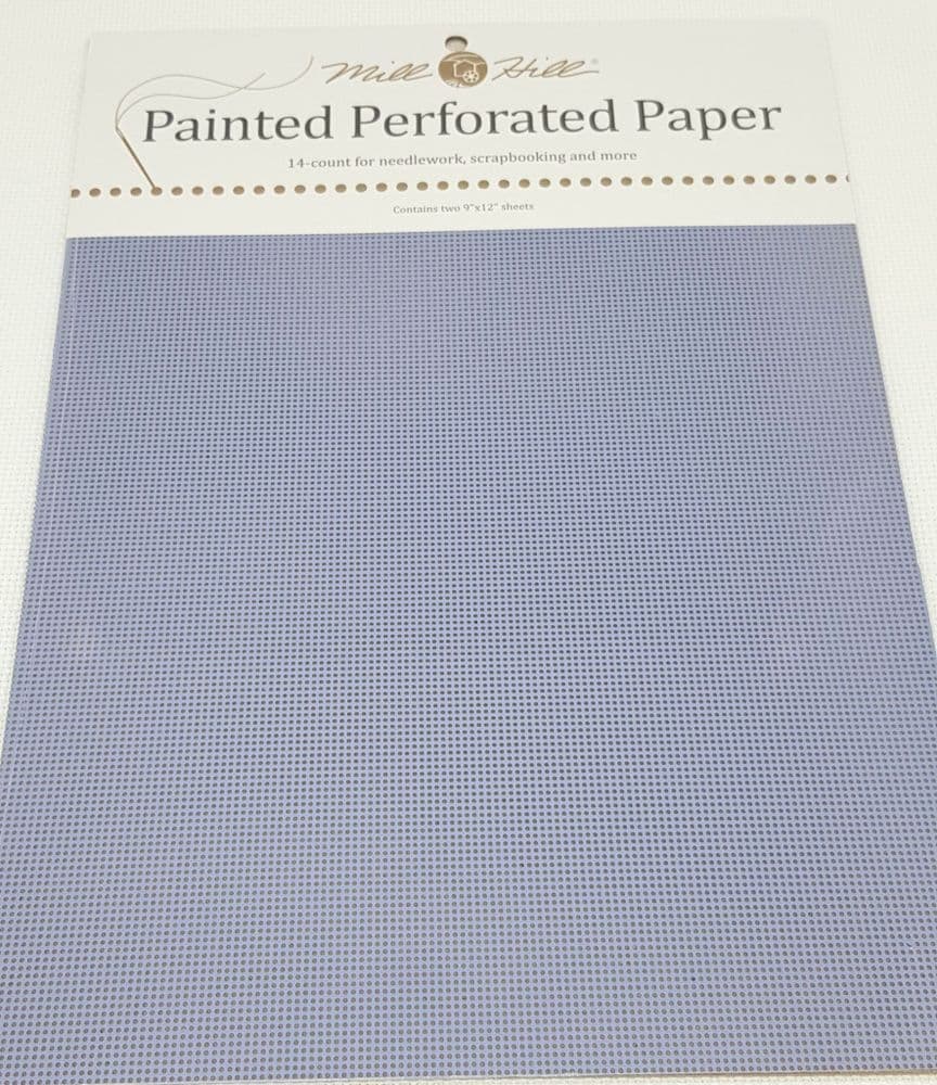 Mill Hill Sky Blue Painted Perforated Paper