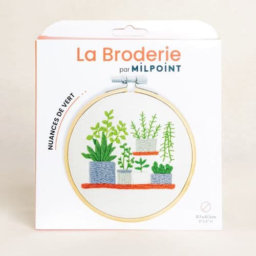 Milpoint Shades of Green Freestyle embroidery kit