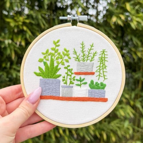 Milpoint Shades of Green Freestyle embroidery kit