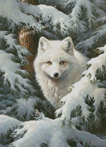 Mini Arctic Fox by Artecy printed cross stitch chart