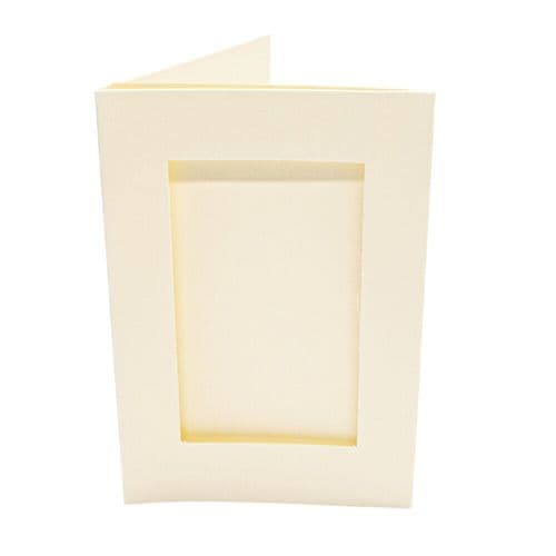 Mini Trifold Cream Rectangle Aperture Cards & Envelopes 10 Pack