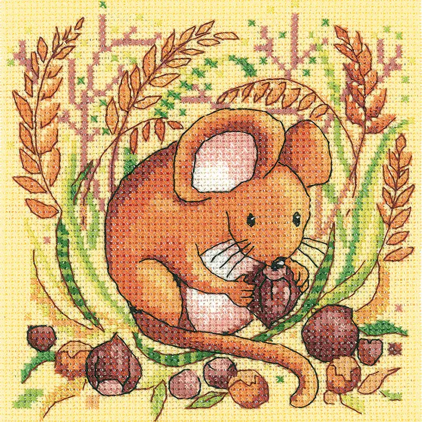 Mouse cross stitch chart - Karen Carter Collection