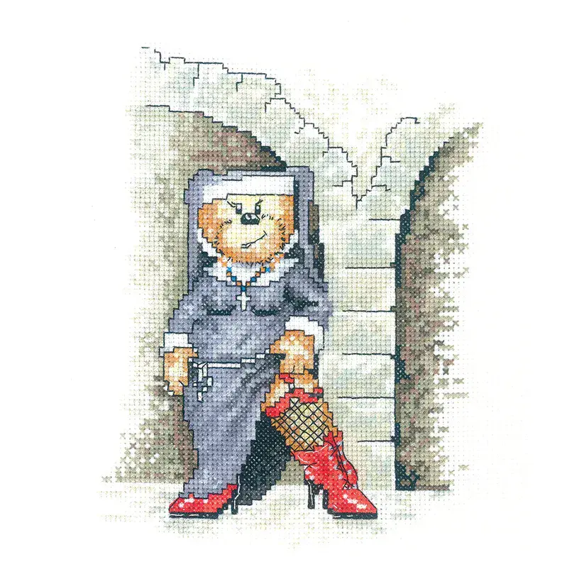 Naughty Nun cross stitch chart - Peter Underhill