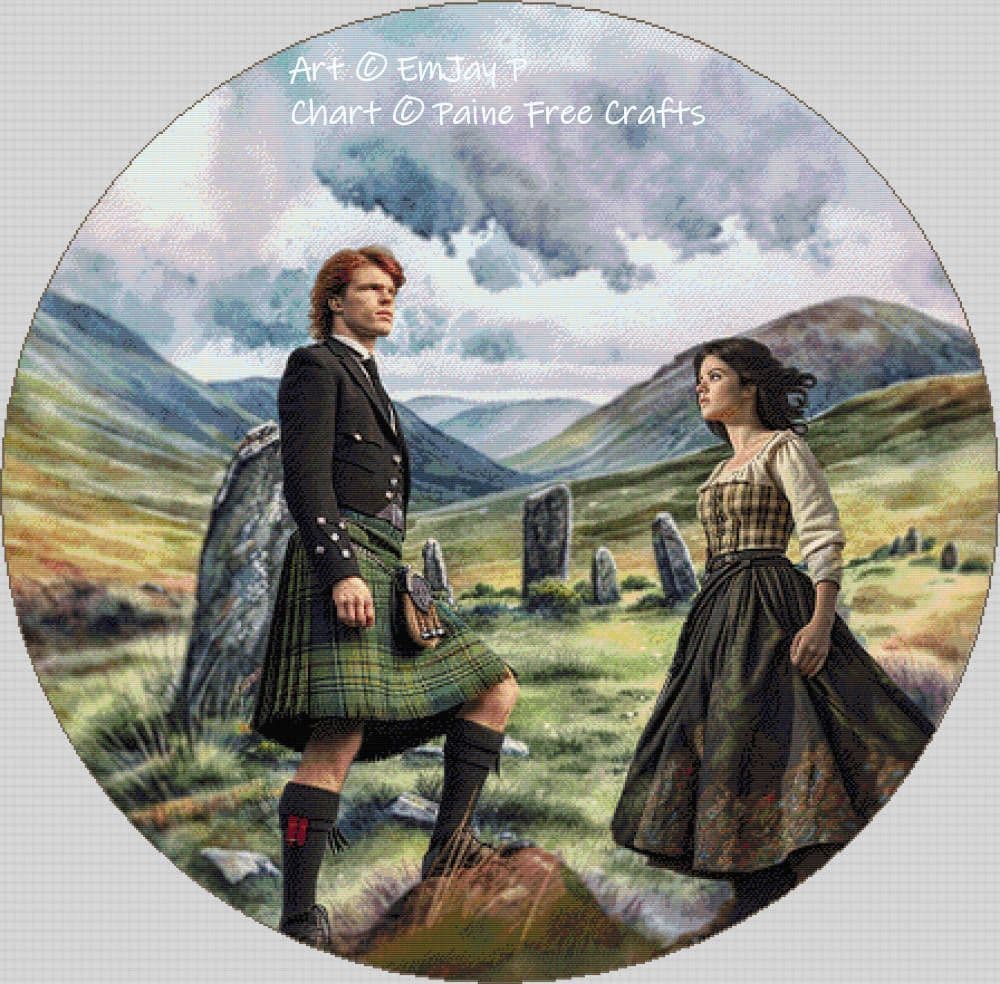 Outlander by Paine Free Crafts printed cross stitch chart