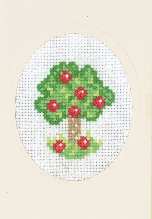 Permin Apple Tree Card Counted Cross Stitch Kit