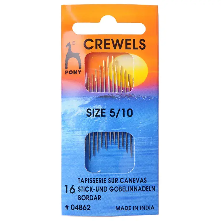 Pony Hand Sewing Needles Crewels Gold Eye Size 5-10