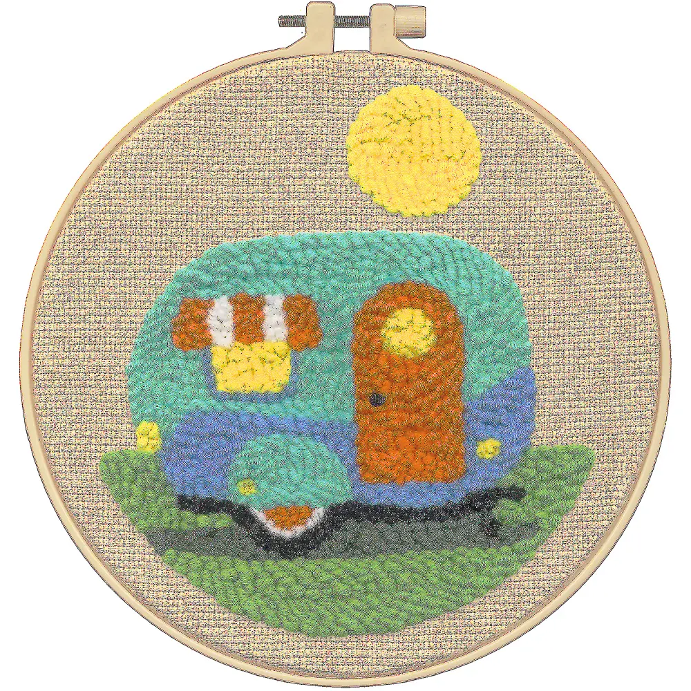 Punch Needle Kit Camper Punch by Dimensions