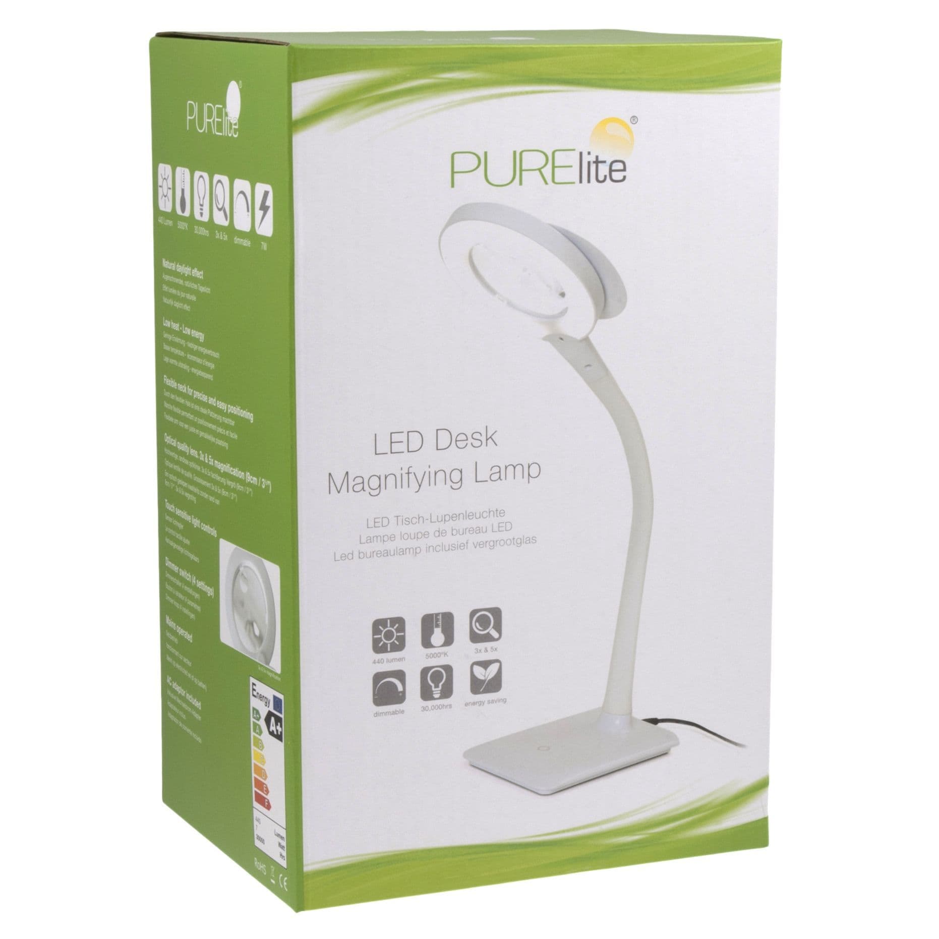 PURElite LED Magnifying Desk Lamp