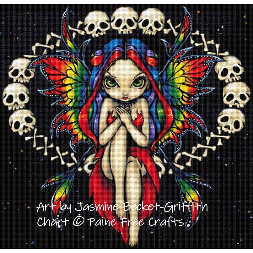 Rainbow of Bones by Paine Free Crafts printed cross stitch chart