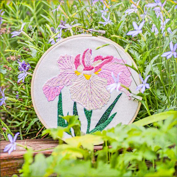 RHS Japanese Iris embroidery kit