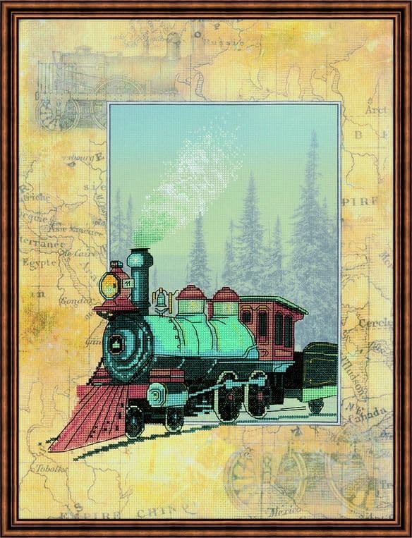 RIOLIS Rattle of Wheels Embellished Cross Stitch Kit