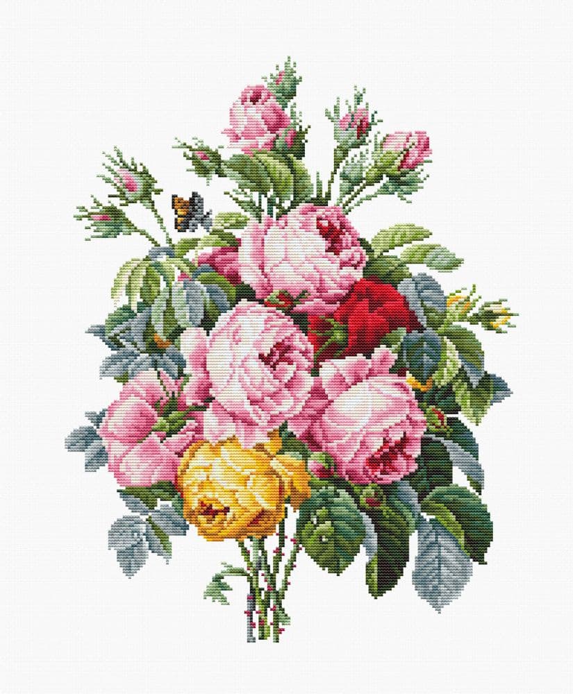 Roses cross stitch kit by Luca-s