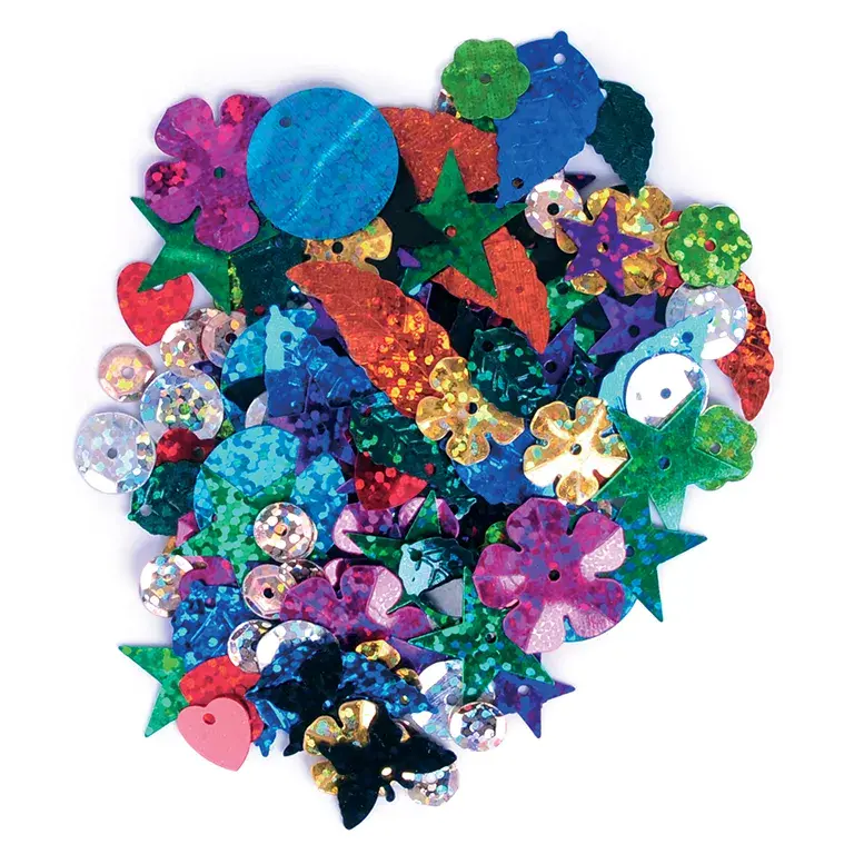 Sequins Assorted Shapes & Sizes Multi-coloured 20g Set 2