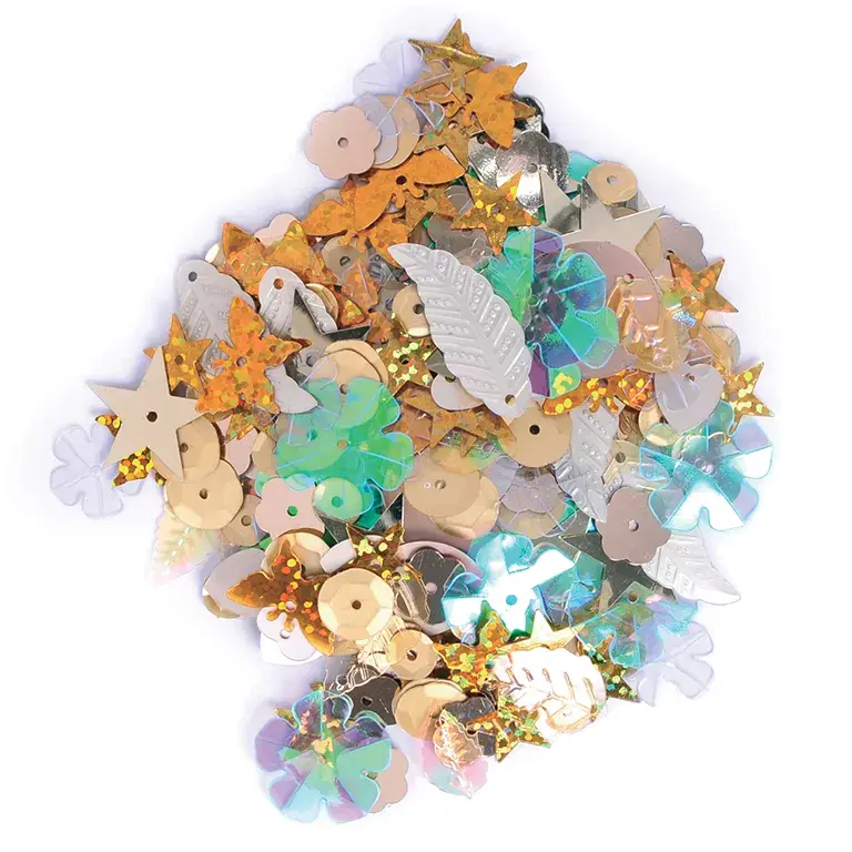 Sequins Assorted Shapes & Sizes Multi-coloured 20g Set 3