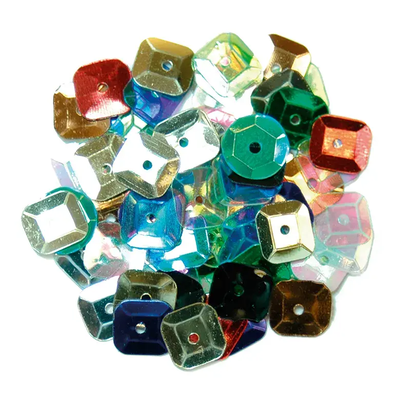 Sequins Square 7mm Multi-coloured