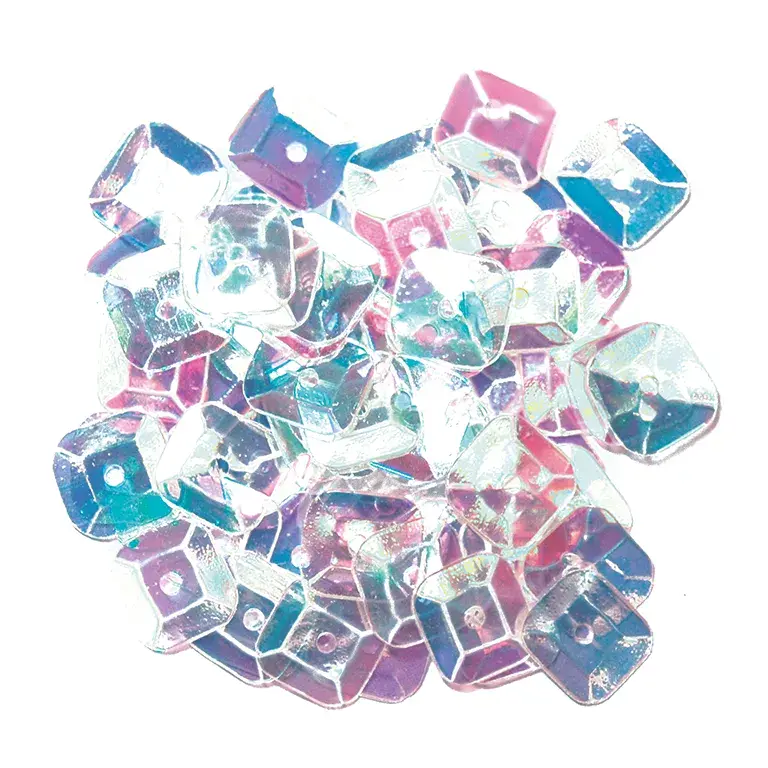 Sequins Square 7mm Transparent