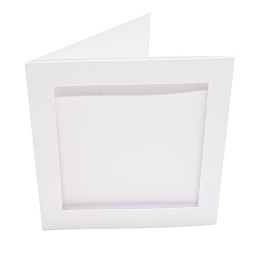 Small Trifold White Square Aperture Cards & Envelopes 10 Pack
