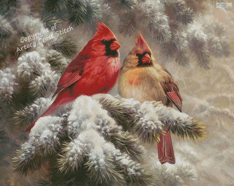 Snow Angels Large by Artecy printed cross stitch chart