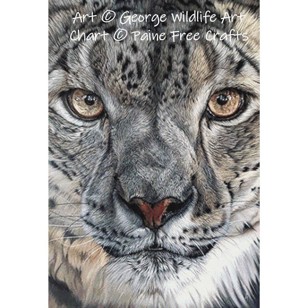 Snow Leopard by Paine Free Crafts printed cross stitch chart