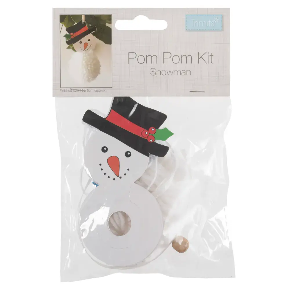Snowman Pom Pom Decoration Kit