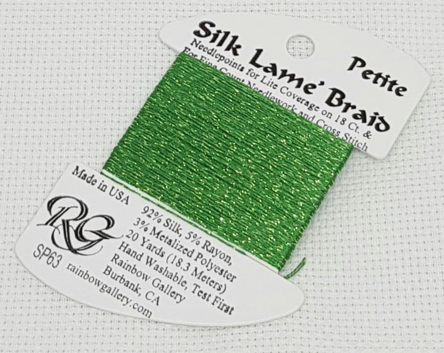 SP63 Emerald Petite Silk Lame Braid