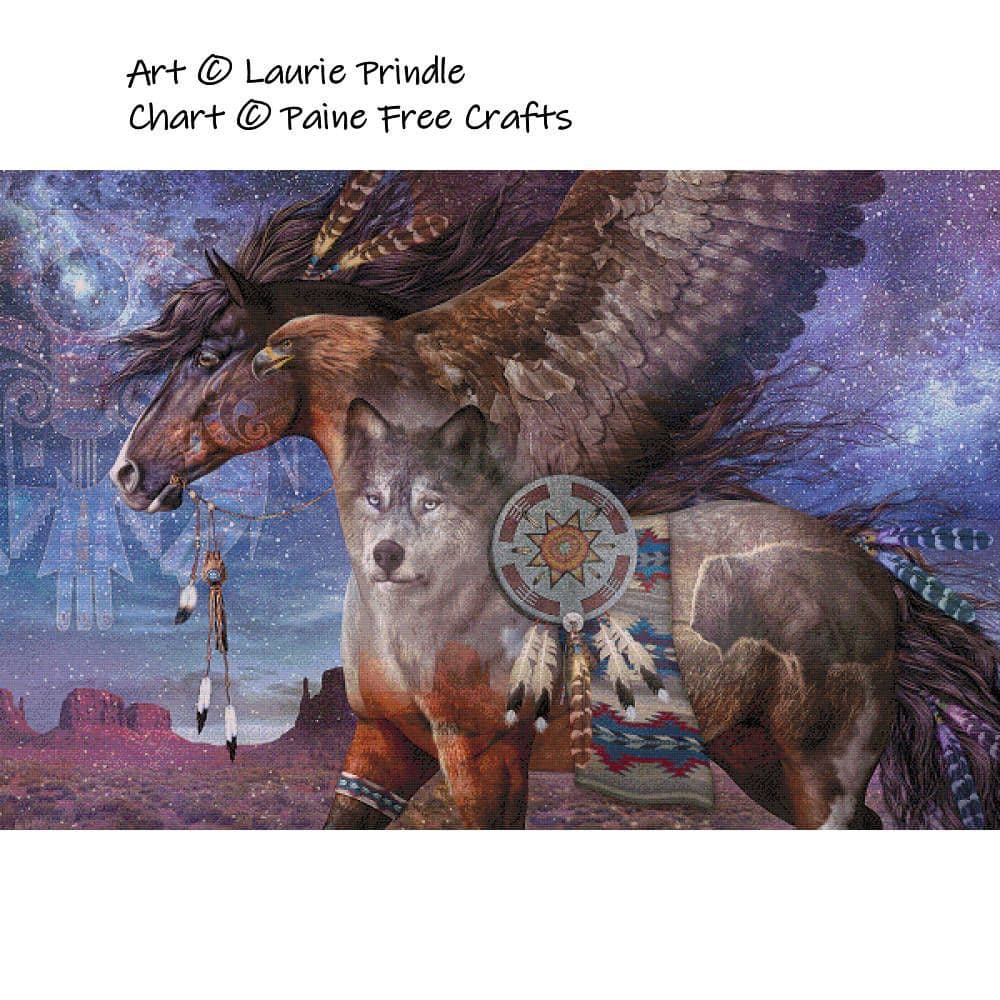 Spirit Guides by Paine Free Crafts printed cross stitch chart