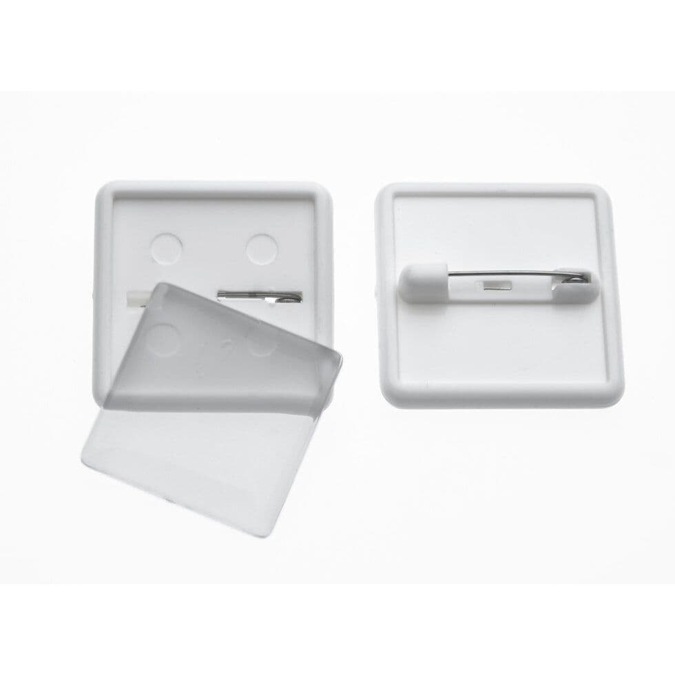 Square Button Badges for cross stitch - Pack of 10